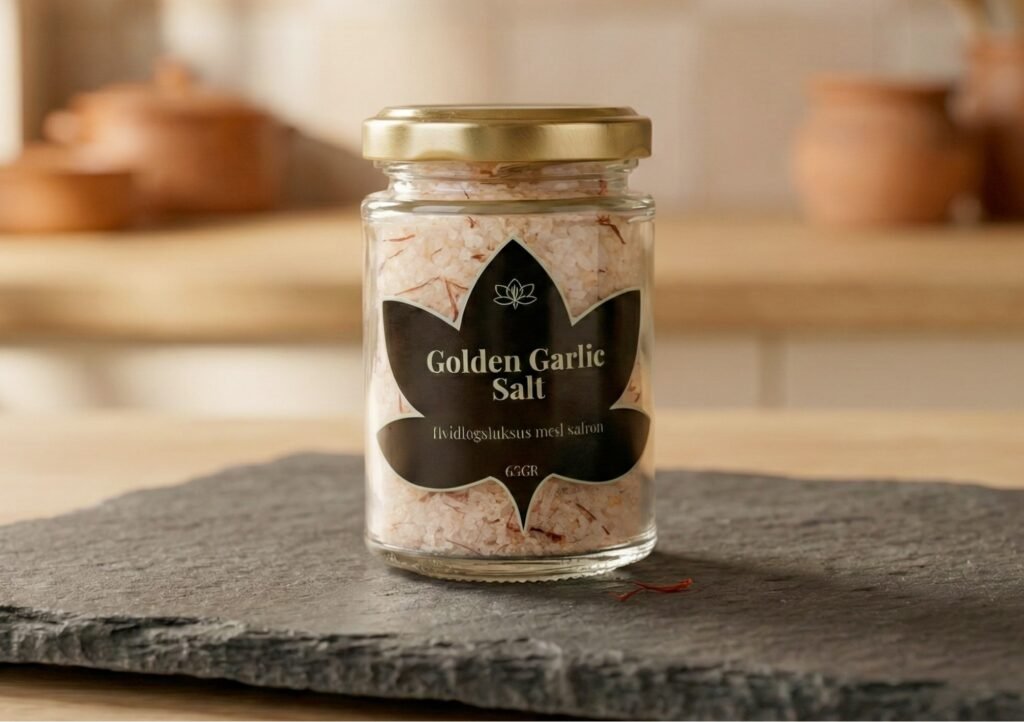 🧄 Golden Garlic – Hvidløgsluksus med safran – Saffronwork